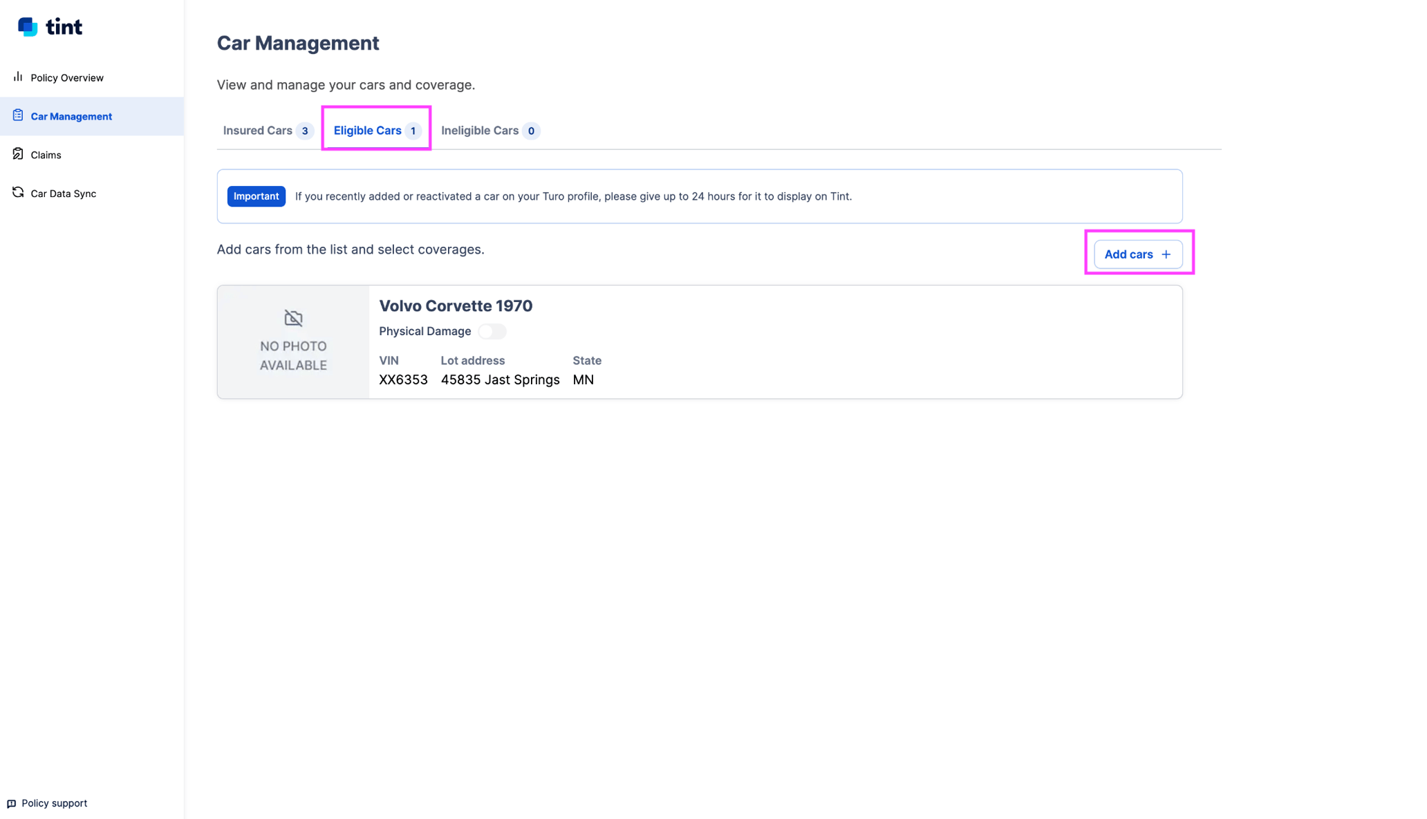 How do I add a vehicle to my policy?
