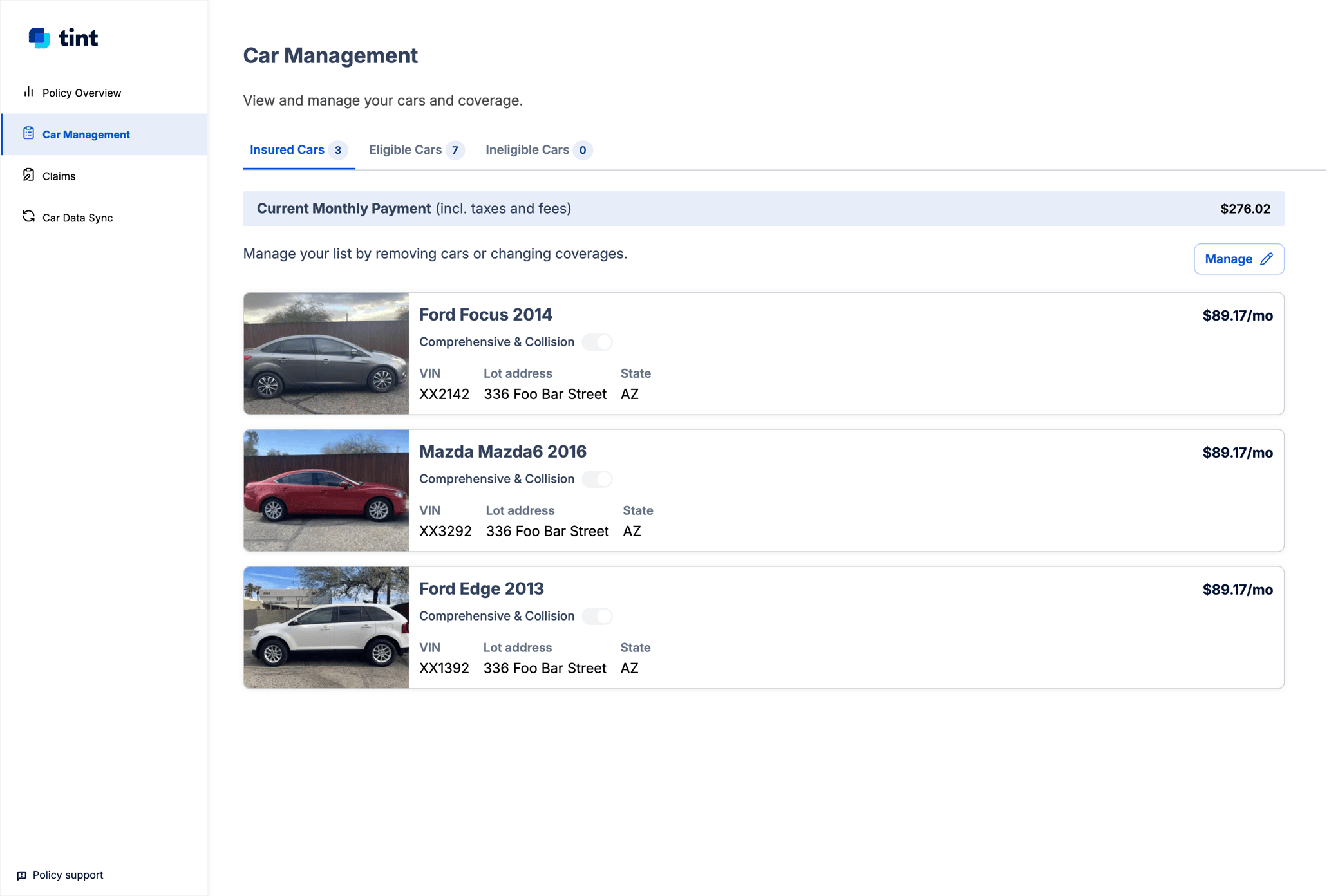 Understanding Coverage at the Vehicle Level