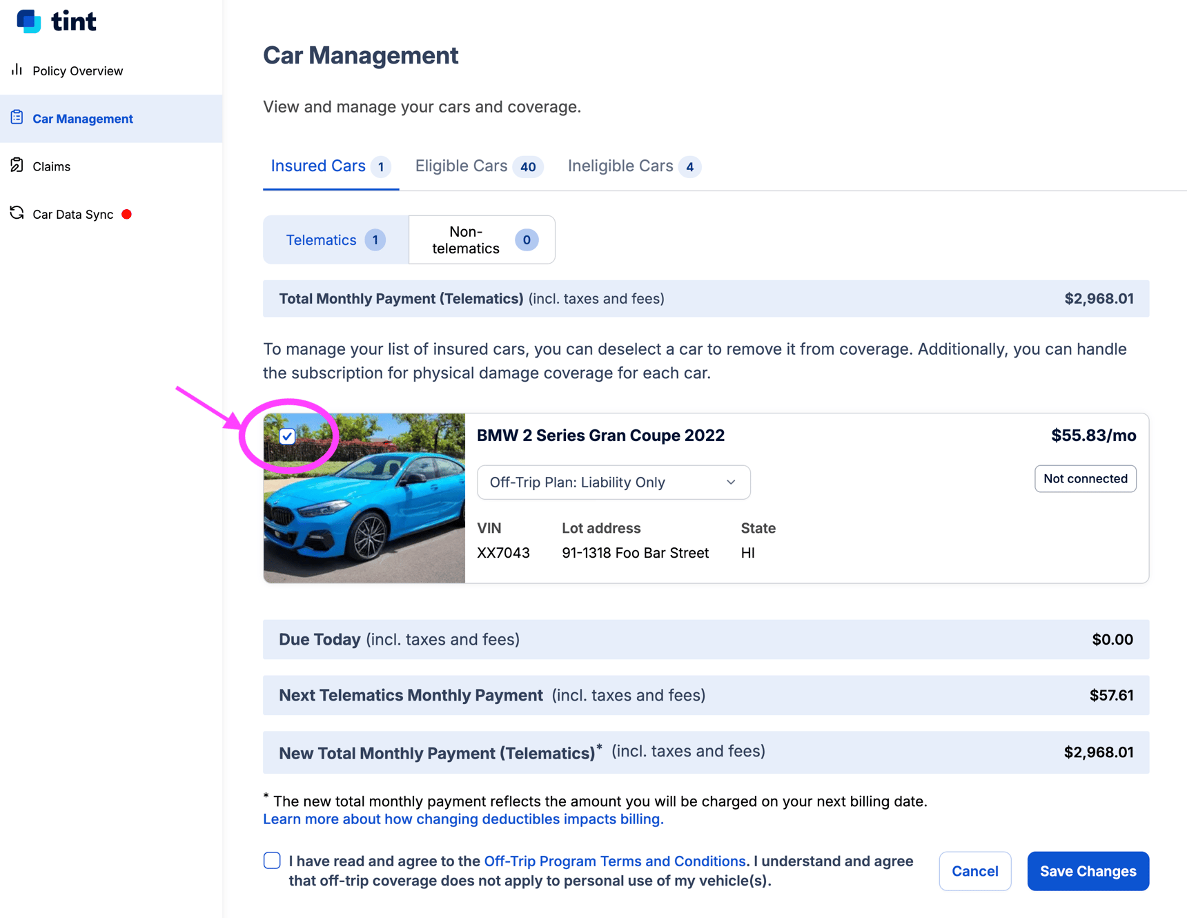 How do I remove a vehicle from my policy?